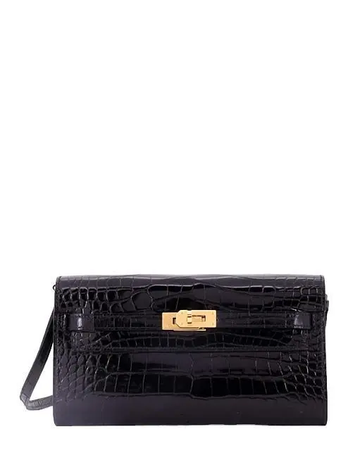 Hermès Kelly To Go Wallet Alligator - Black
