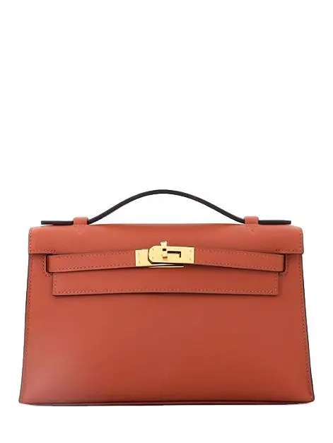 Hermès Kelly Pochette Swift - Brown