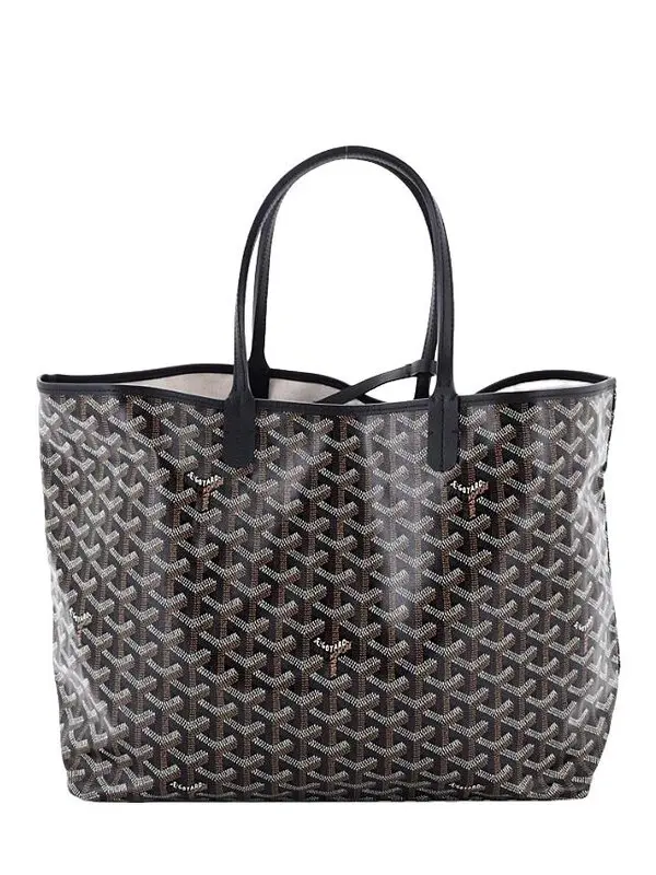 Goyard Gm Saint Louis Tote Coated Canvas - Black