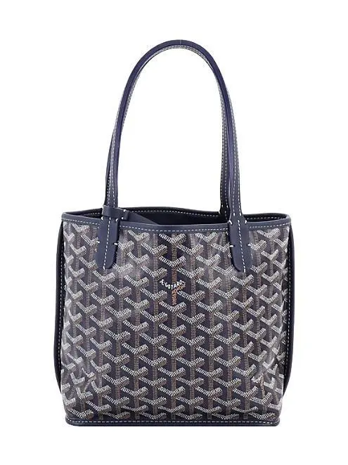 Goyard Mini Anjou Reversible Tote Coated Canvas - Blue