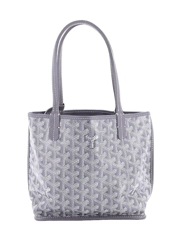 Goyard Mini Anjou Reversible Tote Coated Canvas - Gray