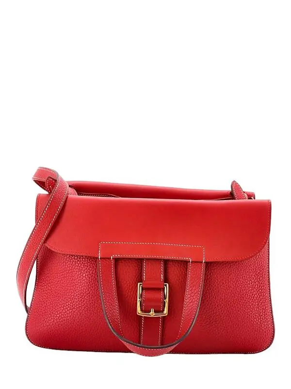 Hermès 31 Halzan Bag Clemence - Red