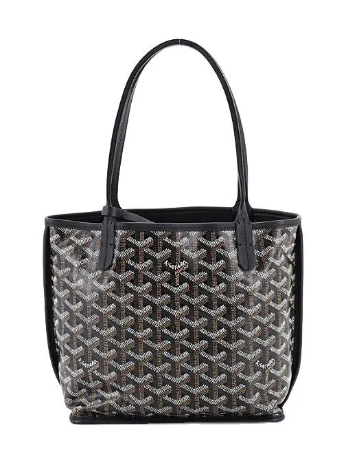 Goyard Mini Anjou Reversible Tote Coated Canvas - Black