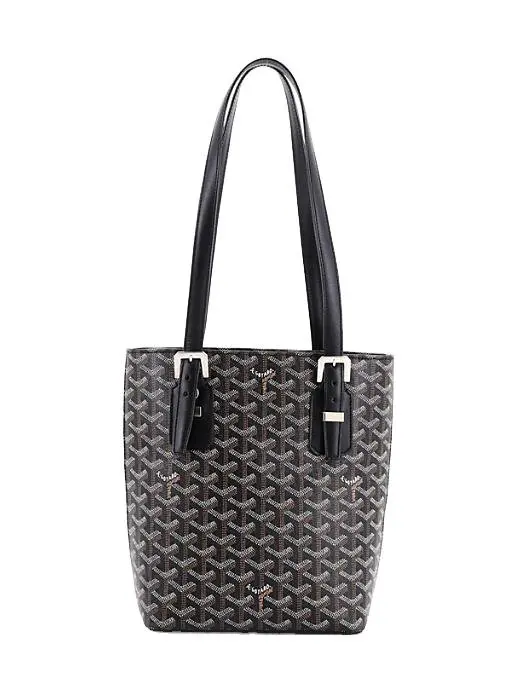 Goyard Marie Galante Pm Coated Canvas Tote - Black