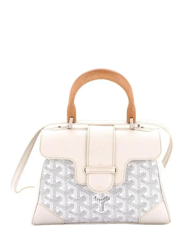 Goyard Mini Saigon Top Handle Bag - White
