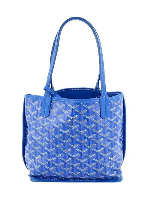Goyard Mini Anjou Reversible Tote Coated Canvas - Blue