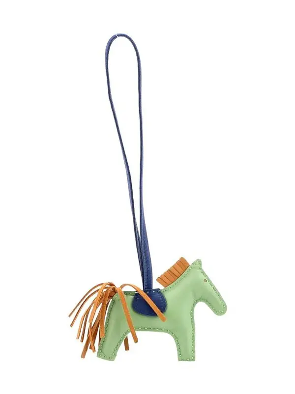 Hermès Pm Grigri Rodeo Bag Charm - Green/ Blue/ Brown/ Green