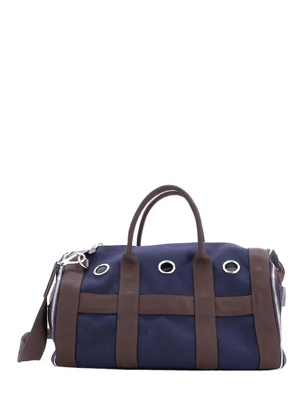 Hermès Canvas Dog Carrier - Blue