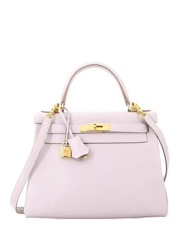 Hermès Kelly 28 Handbag With Gold Hardware - Gris Perle