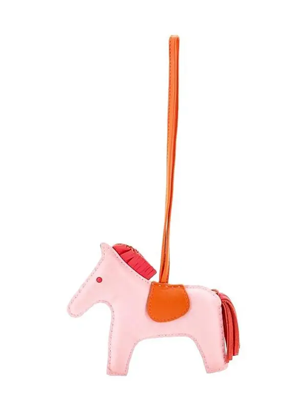 Hermès Mm Grigri Rodeo Bag Charm - Pink/ Orange/ Pink