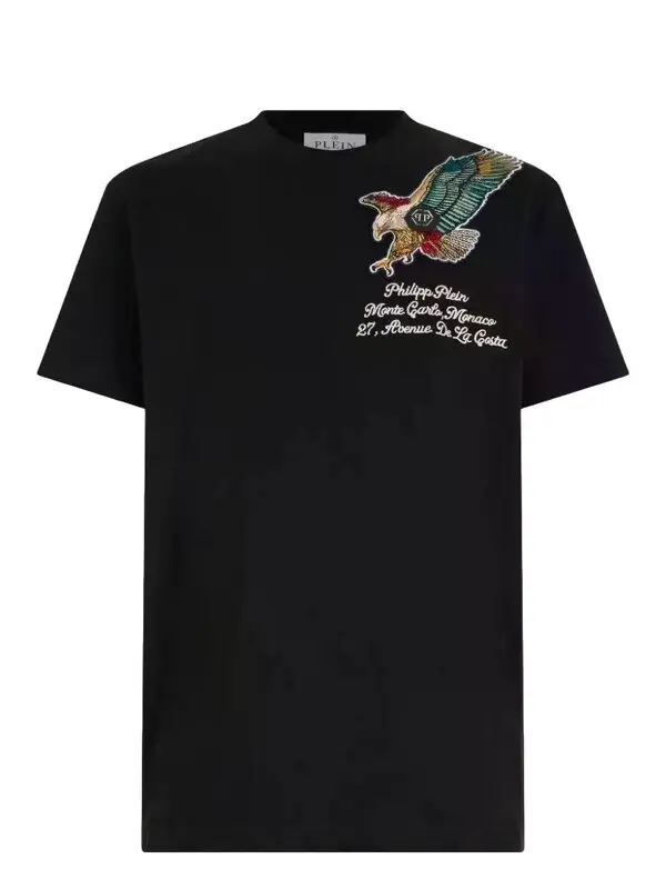 Philipp Plein Round Neck T-shirt Eagle Montecarlo - Black