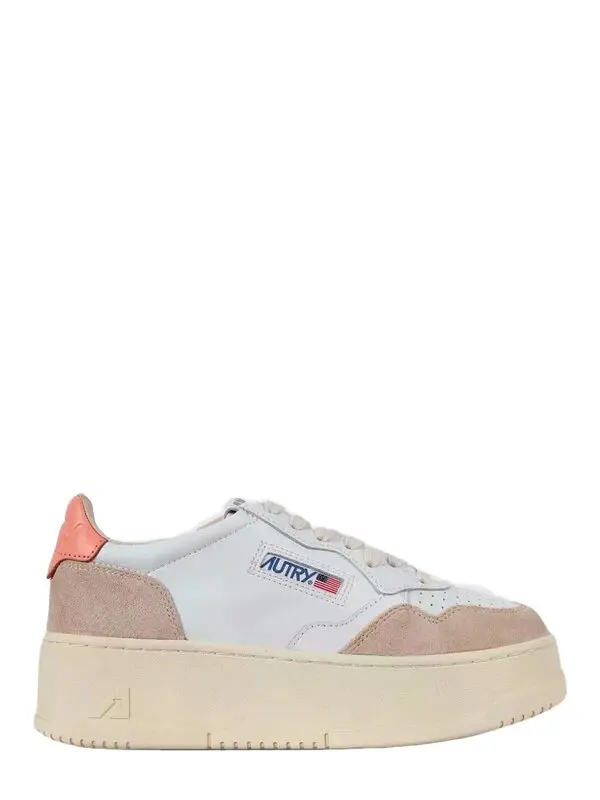 AUTRY Medalist Suede Platform Sneakers - Neutrals