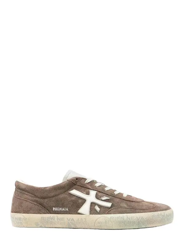 Premiata David Logo-detail Sneakers - Brown