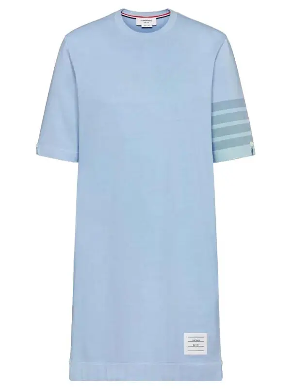 Thom Browne 4-bar Jersey Mini Dress - Blue