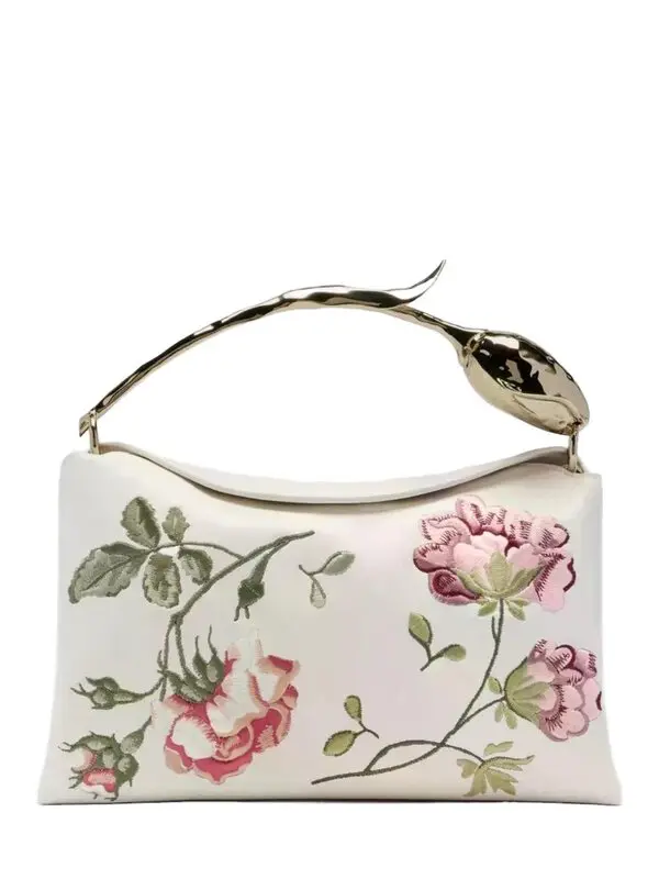 Erdem Bloom Embroidered Midi Tote - White