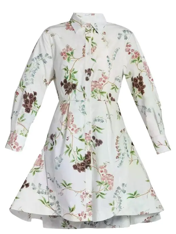 Erdem Floral-print Mini Dress - White