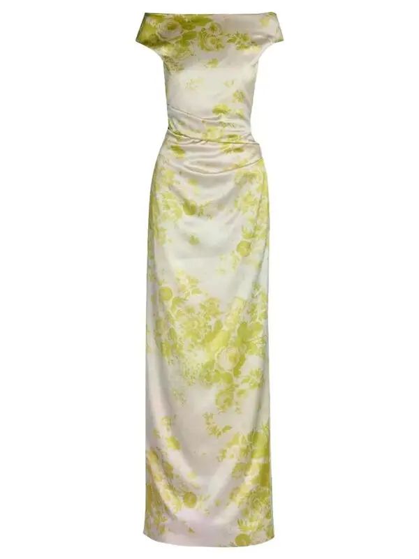 Erdem Floral-pattern Maxi Dress - Neutrals