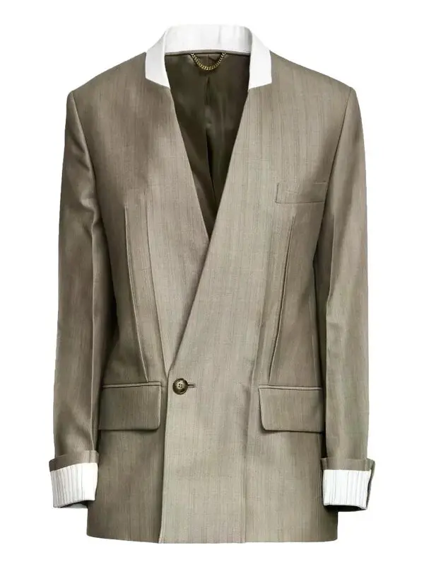 Victoria Beckham V-neck Blazer - Neutrals