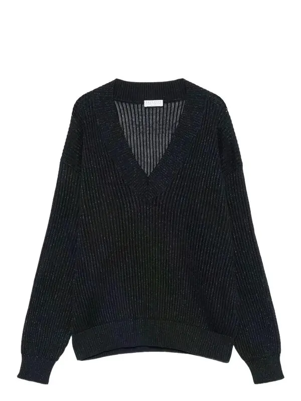 Brunello Cucinelli V-neck Sweater - Blue