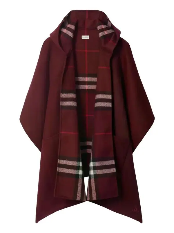 Burberry Cashmere Hooded Cape - Red