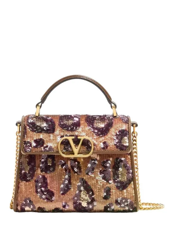 Valentino Garavani Vsling Mini Embroidered Animalier Handbag - Neutrals