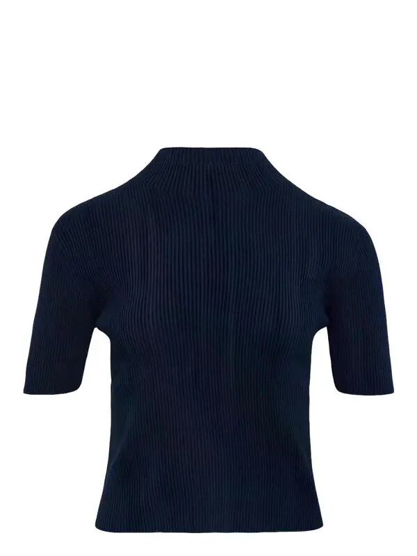 CFCL Ribbed Short-sleeved Knitwear - Blue