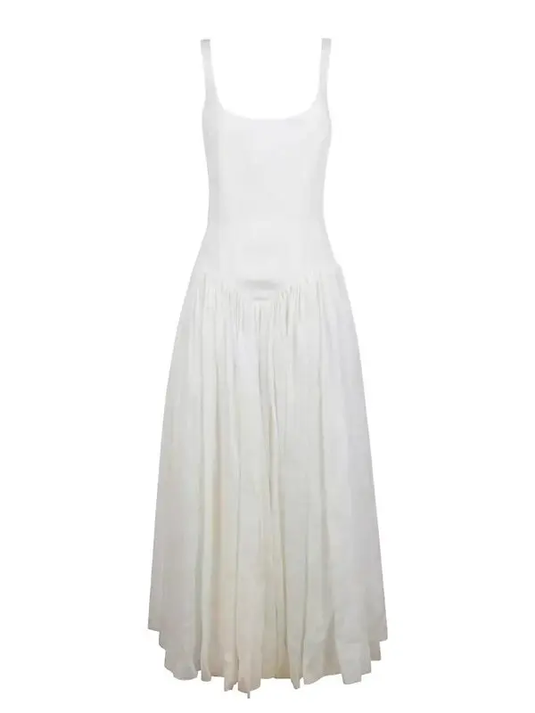 Gabriela Hearst Ruffled Midi Dress - White