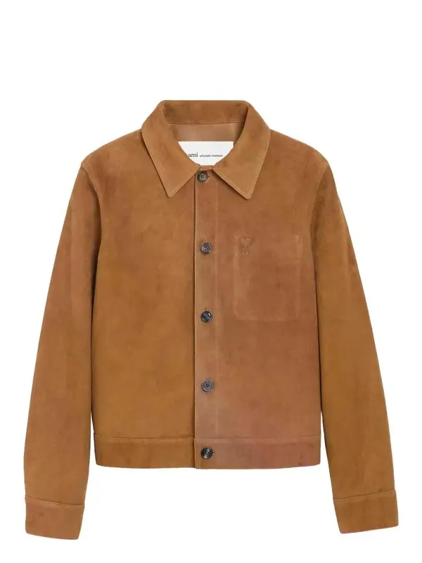 Ami De Coeur Buttoned Jacket - Brown