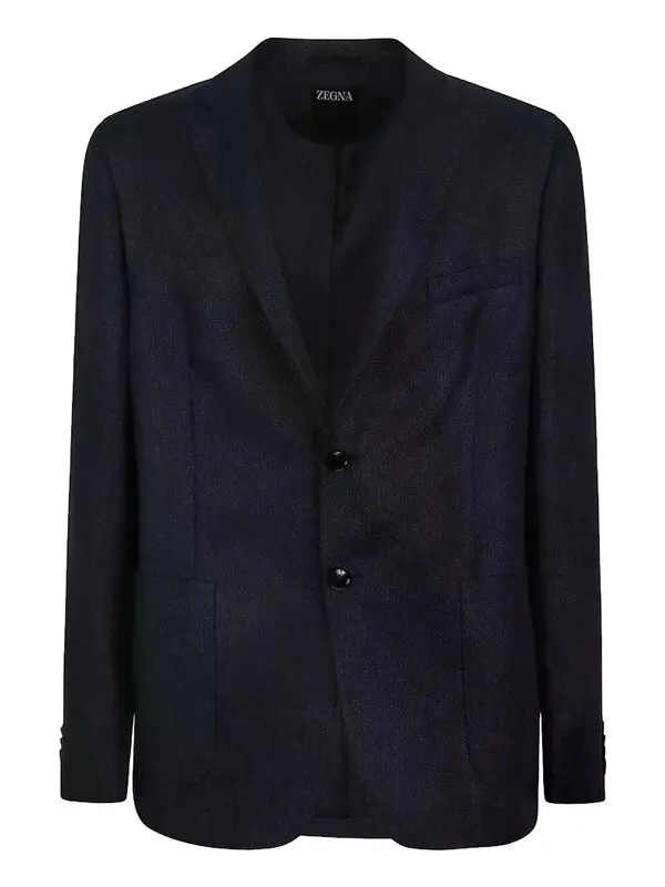 Zegna Button Jacket - Blue
