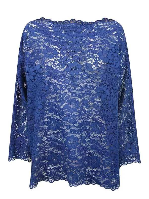 GIANLUCA CAPANNOLO Lace Top - Blue