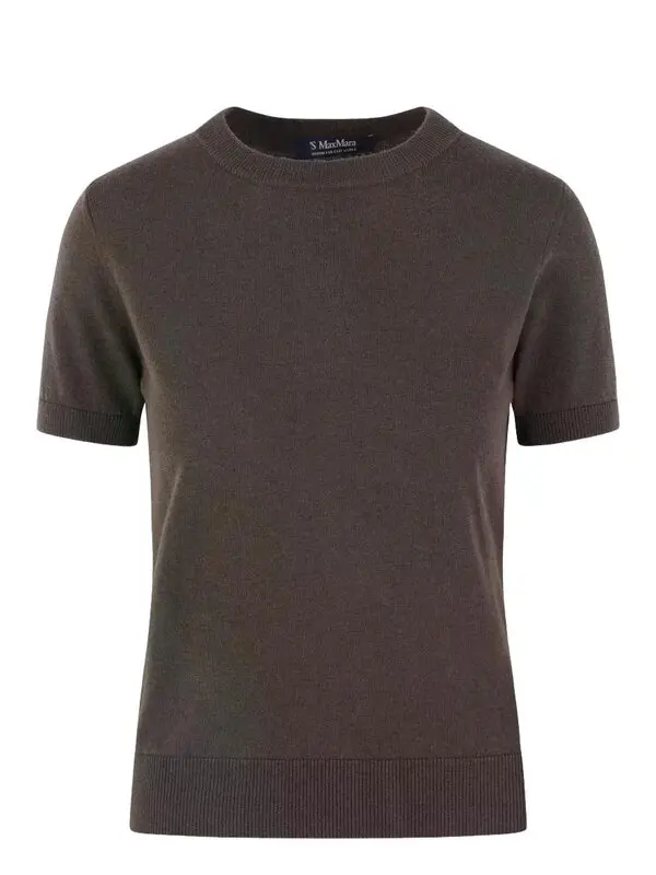 Max Mara Short-sleeve Knitted Wool T-shirt - Green