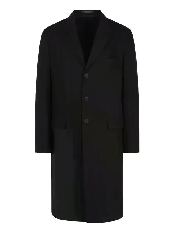 Yohji Yamamoto Single-breasted Coat - Black