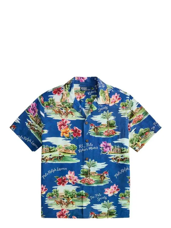 Polo Ralph Lauren Tropical-print Camp Shirt - Blue