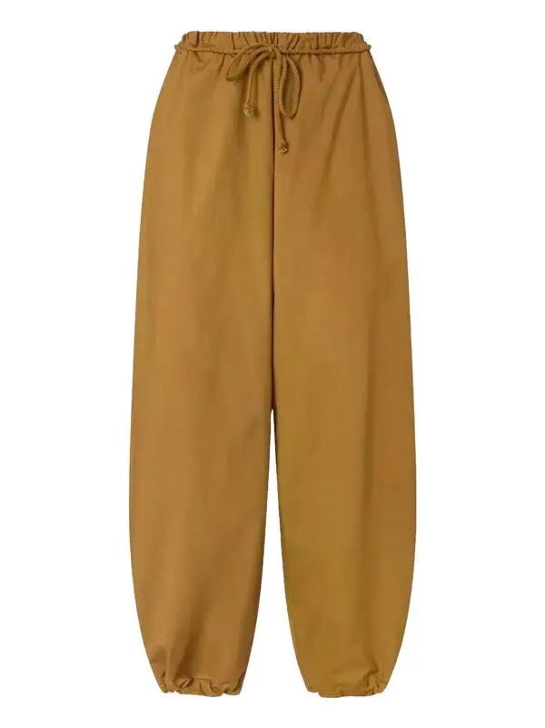 Pinko Drawstring-waist Cuffed Trousers - Brown
