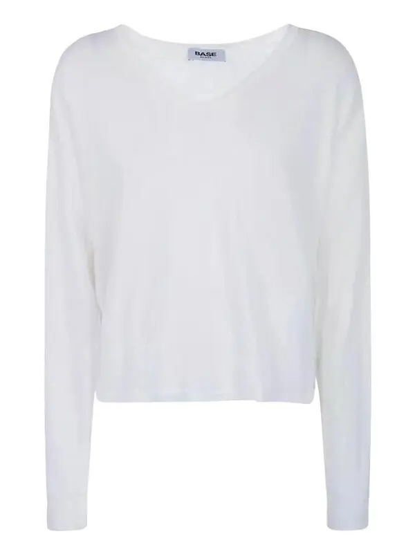BASE V-neck Knitwear - White