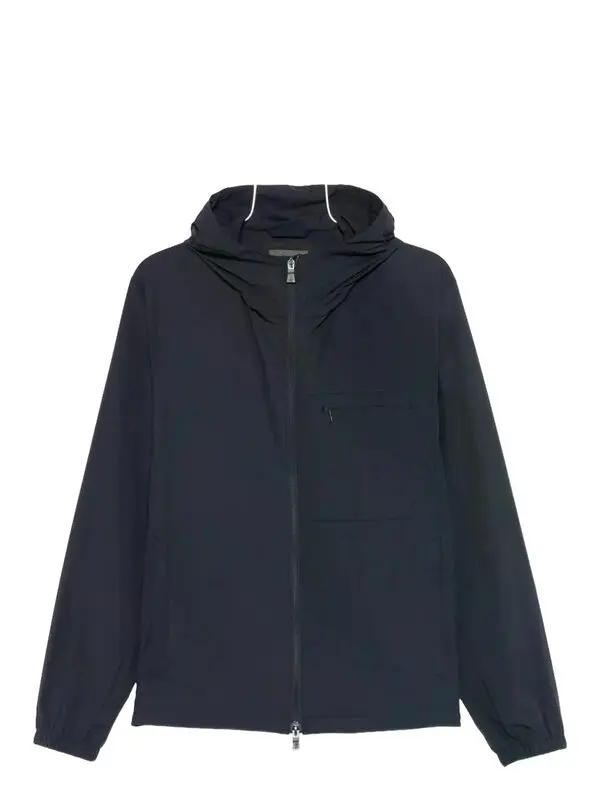 Herno Hooded Zip-up Jacket - Blue