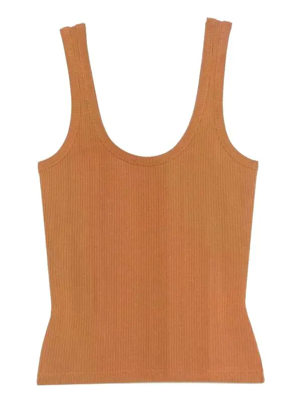 TELA Ribbed-knit Tank Top - Brown