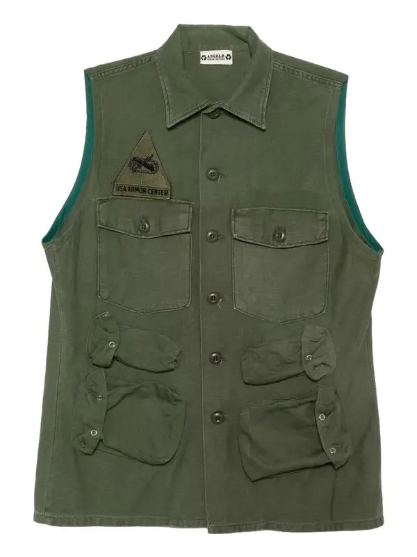 A.N.G.E.L.O. VINTAGE CULT Pocket Vest - Green