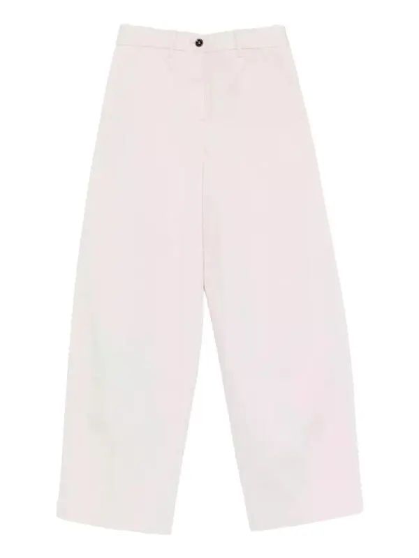 NINE:INTHE:MORNING Wide-leg Jeans With Button Detail - Neutrals