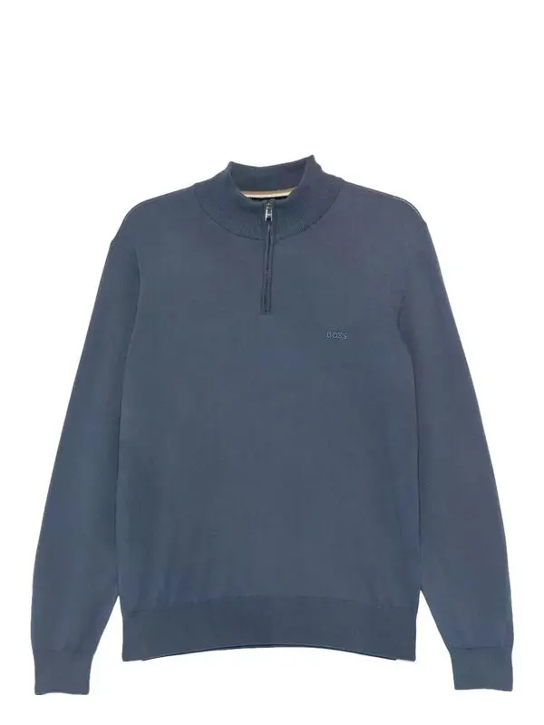 BOSS Half-zip Jumper - Blue