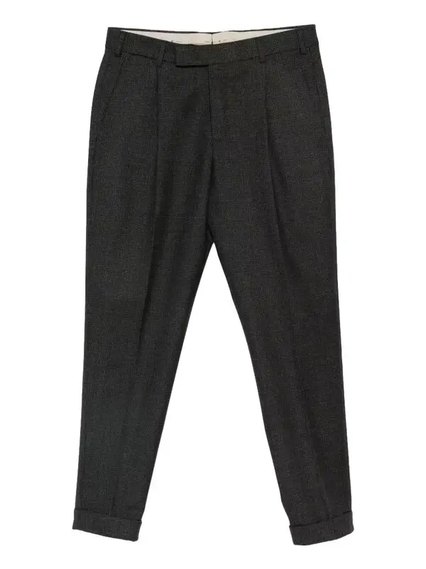 PT TORINO Houndstooth Trousers - Grey