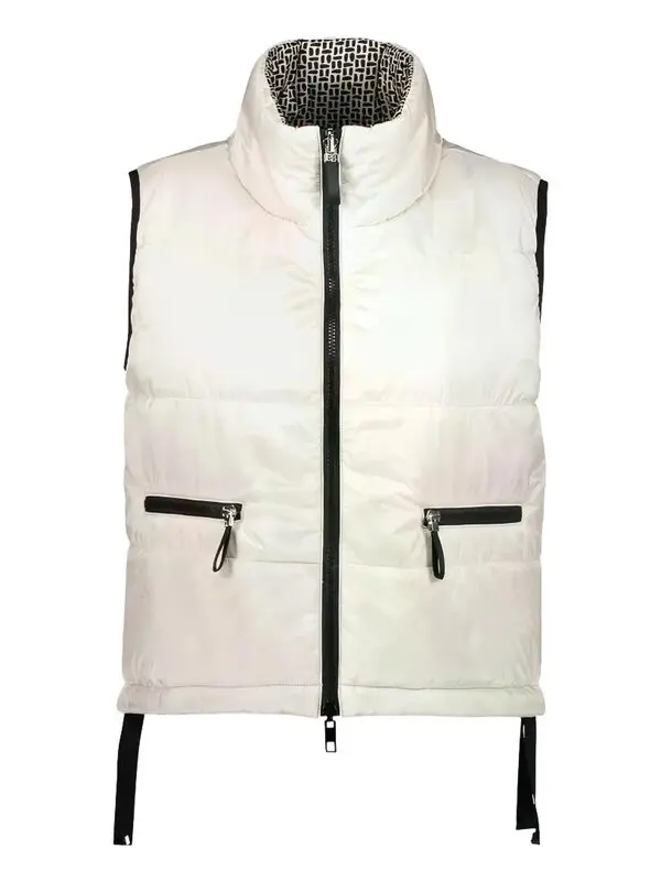 BETTY BARCLAY Quilted Zip Sleeveless Gilet - Neutrals