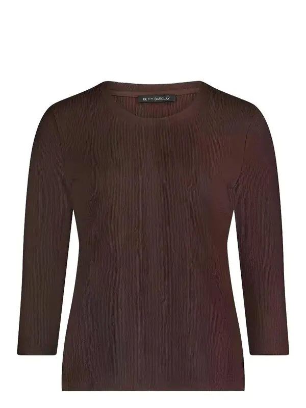 BETTY BARCLAY Textured T-shirt - Brown
