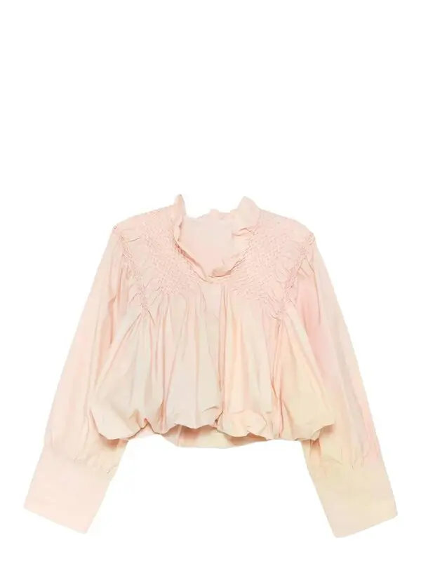 BY FANG Smocked Blouse - Pink