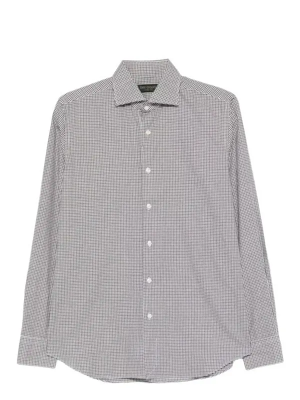 DELL'OGLIO Buttoned Check Shirt - Blue
