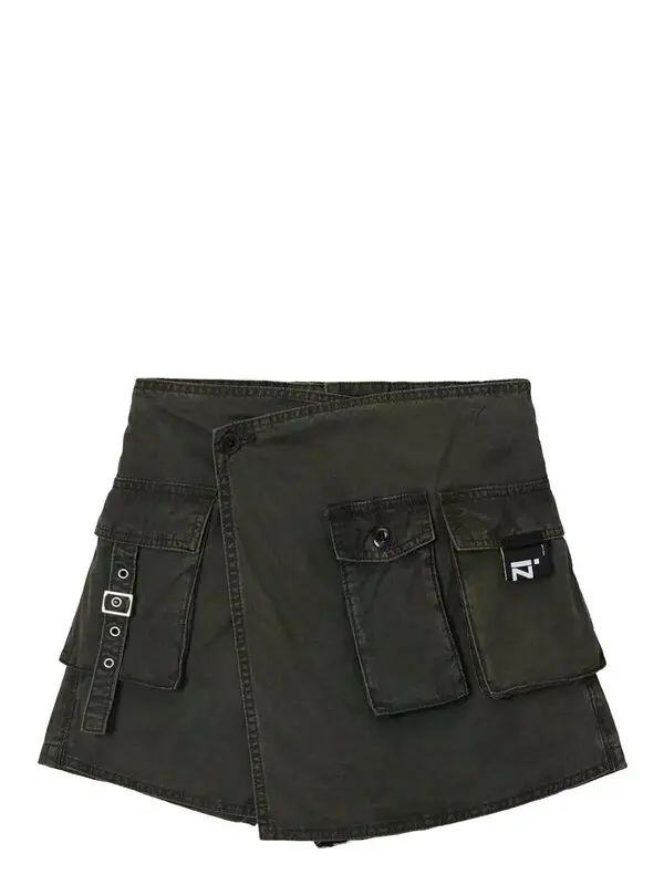 Izzue Cargo-pockets Wrap Shorts - Green