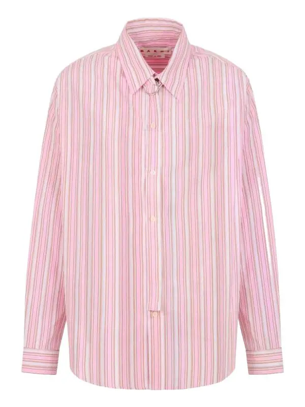 Marni Striped D-ring Shirt - Pink