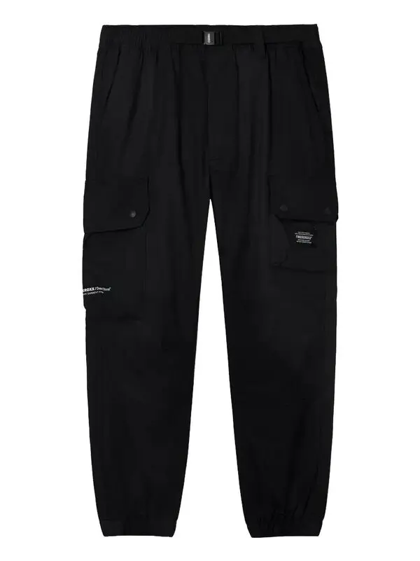 FINGERCROXX Belt-loop Pocket Track Pants - Black