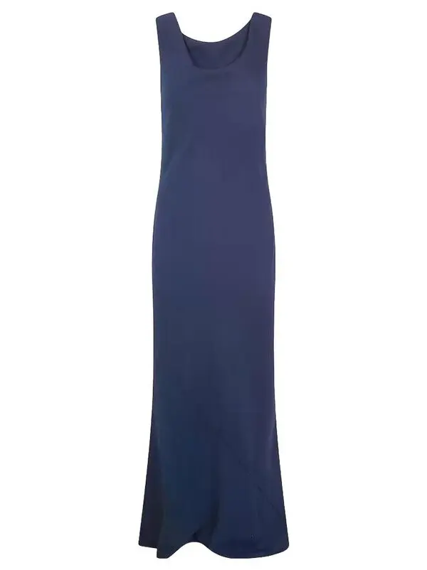 DRHOPE Crew-neck Maxi Dress - Blue