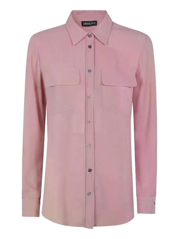 DRHOPE Flap-pocket Shirt - Pink
